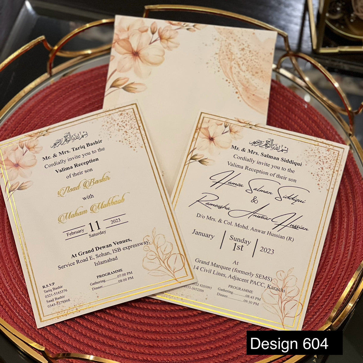 Wedding Card Design 604 – Lifafay.pk